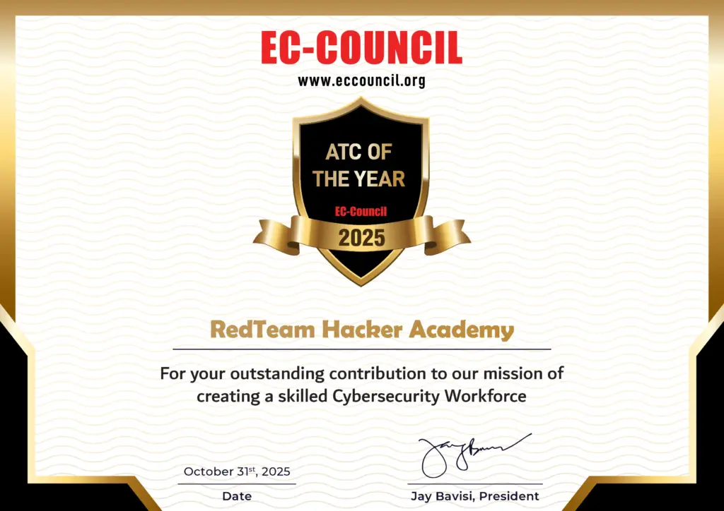 RedTeam Hacker Academy Pvt Ltd Honoured with the EC-Council ATC Circle ...